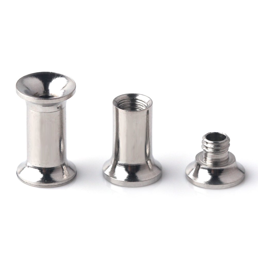 Ruifan 6 Pairs Stainless Steel Screw Ear Gauges Flesh Tunnels Plugs Expander Stretcher 6 Colors same Size 6G(4mm)