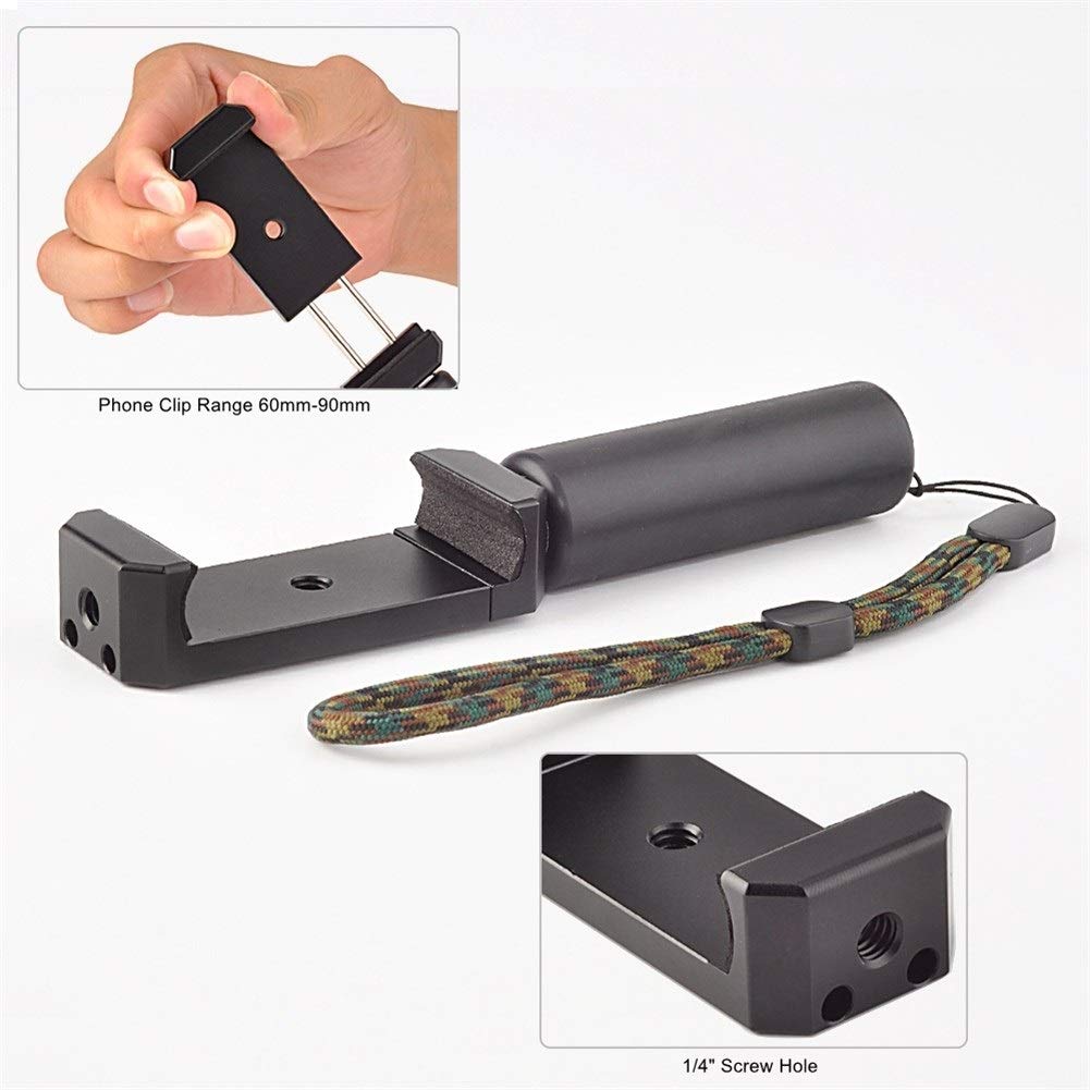 XIAOMINDIAN 2in1 Portable Action Camera+Smartphone Stabilizer Mount Hand Grip Video Vlogging Kit Phone Handle Holder Suitable for GoPro 8/7/6/5 Suitable for DJI Camera Accessories Camera Mount