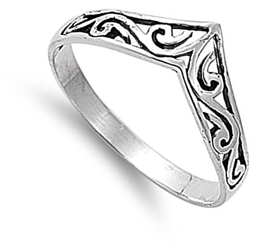 Sterling Silver Women's Celtic Design Cute Ring Promise 925 Band 8mm Size 11