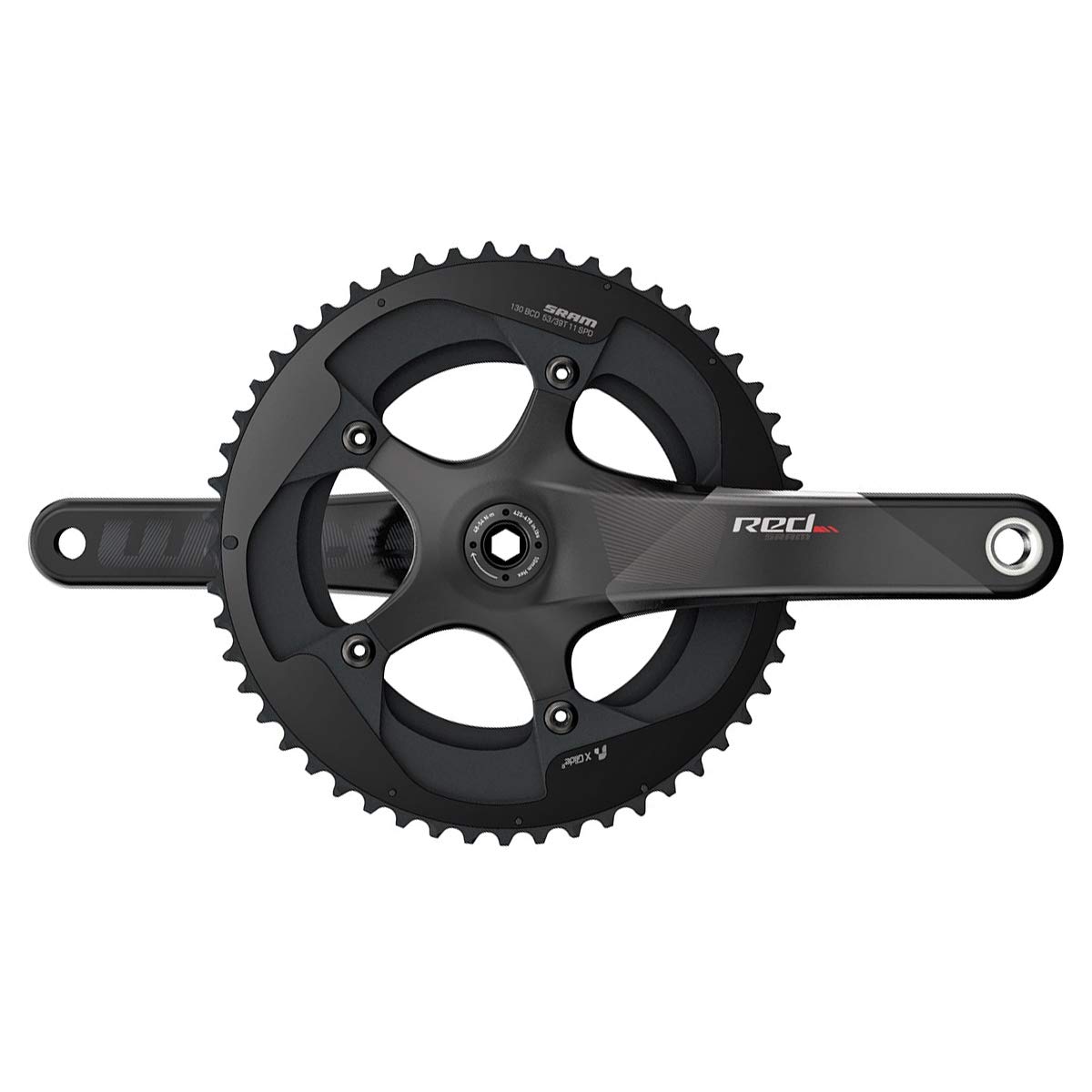 SRAM RED Crankset - 175mm, 11-Speed, 52/36t, 110 BCD, GXP Spindle Interface, Black, C2