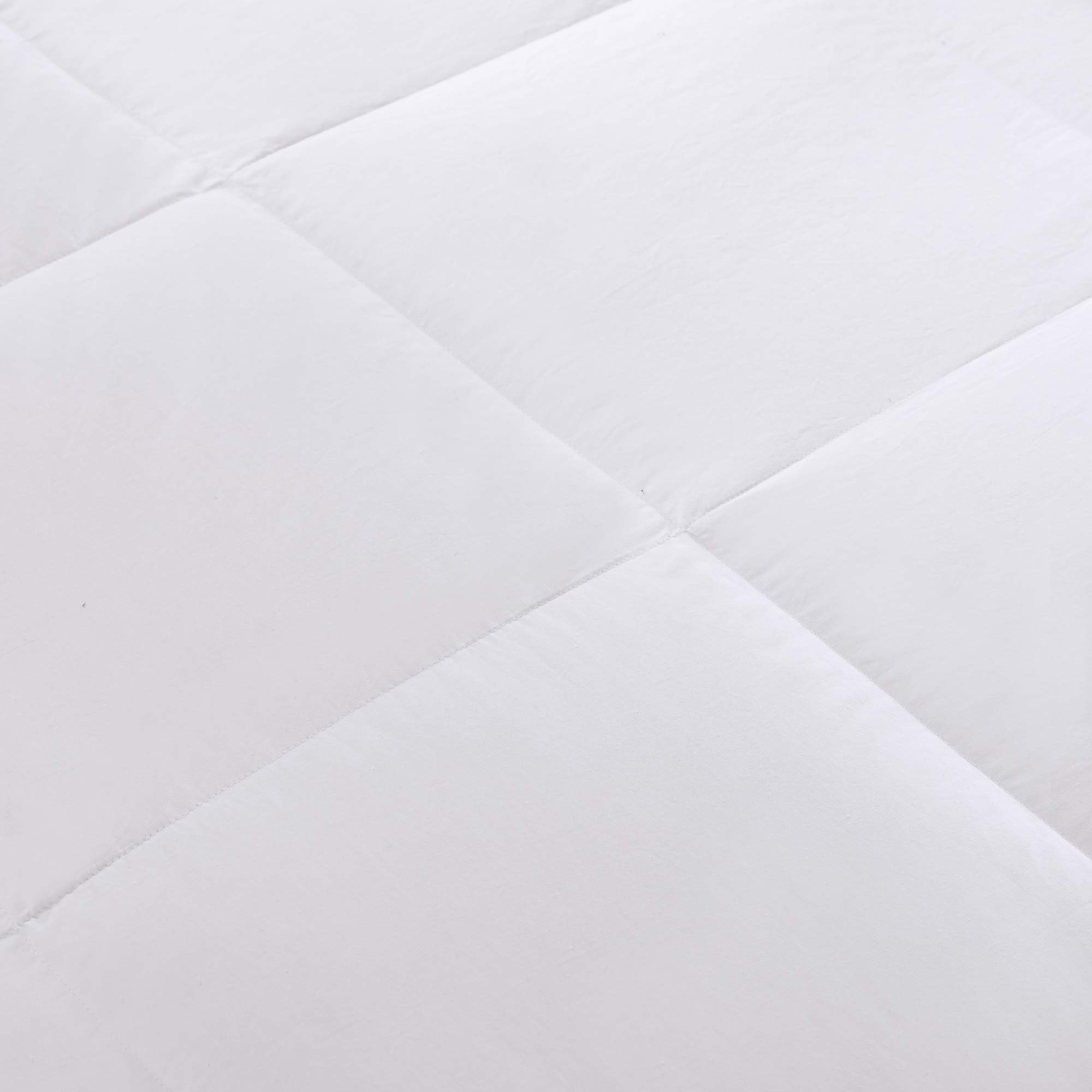 Sleep Philosophy True North 3M Scotchgard 300TC Quilted Down Comforter Cotton Sateen Cover Downproof, Feather Blend Duvet Insert Modern Luxe All Season Bed Set, Full/Queen, White (TN10-0053)