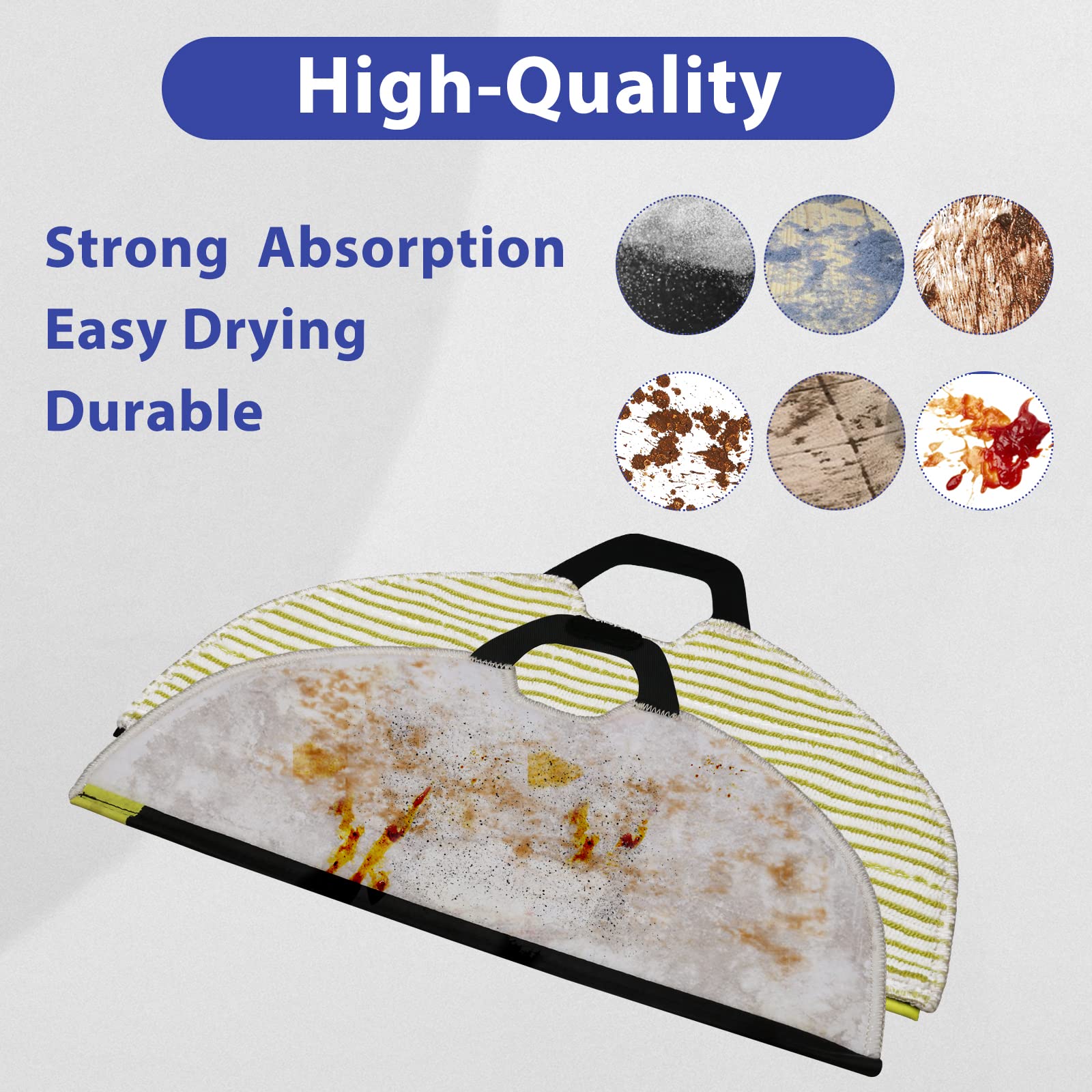 Sinnya 4 PACK RV2001WD Replacement Pad Compatible with Shark RV2001WD RV2000WD AV2001WD Robot Vacuum, Not Fit for RV2610WA Series