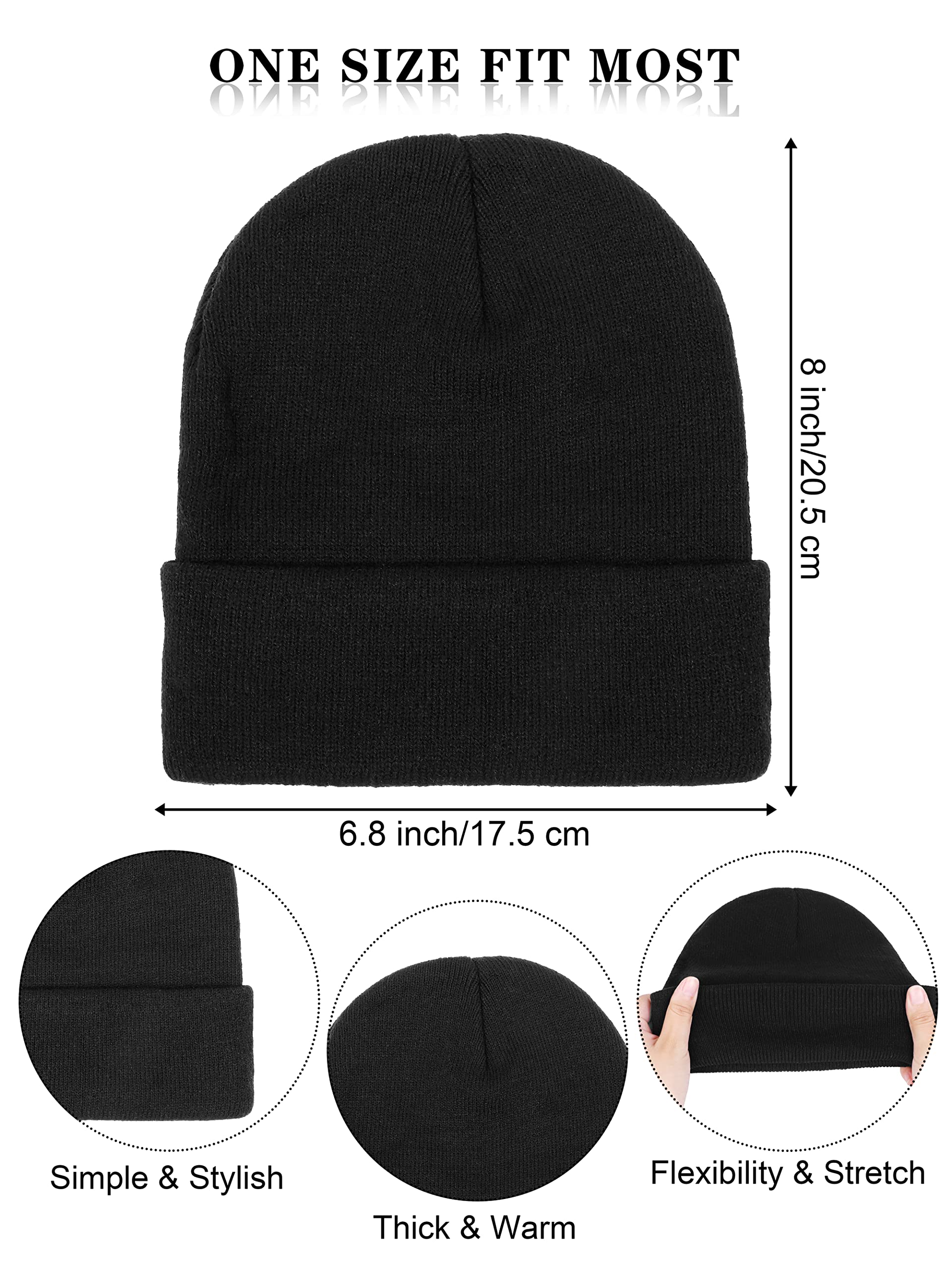URATOT 24 Pack Winter Beanies Hats and Winter Magic Gloves Men Women Winter Gloves Beanie Set