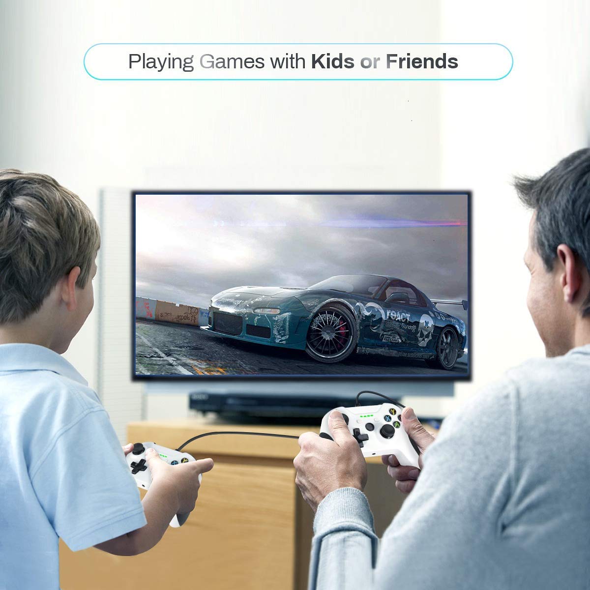 VOYEE Controller for Xbox One, Wired Enhanced Controller for Microsoft Xbox One/X/S/Elite (White) (Renewed)