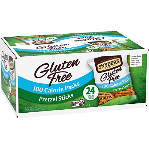 Snyder's of Hanover Gluten Free Pretzel Sticks, 100 Calorie Individual Packs, 24 Ct