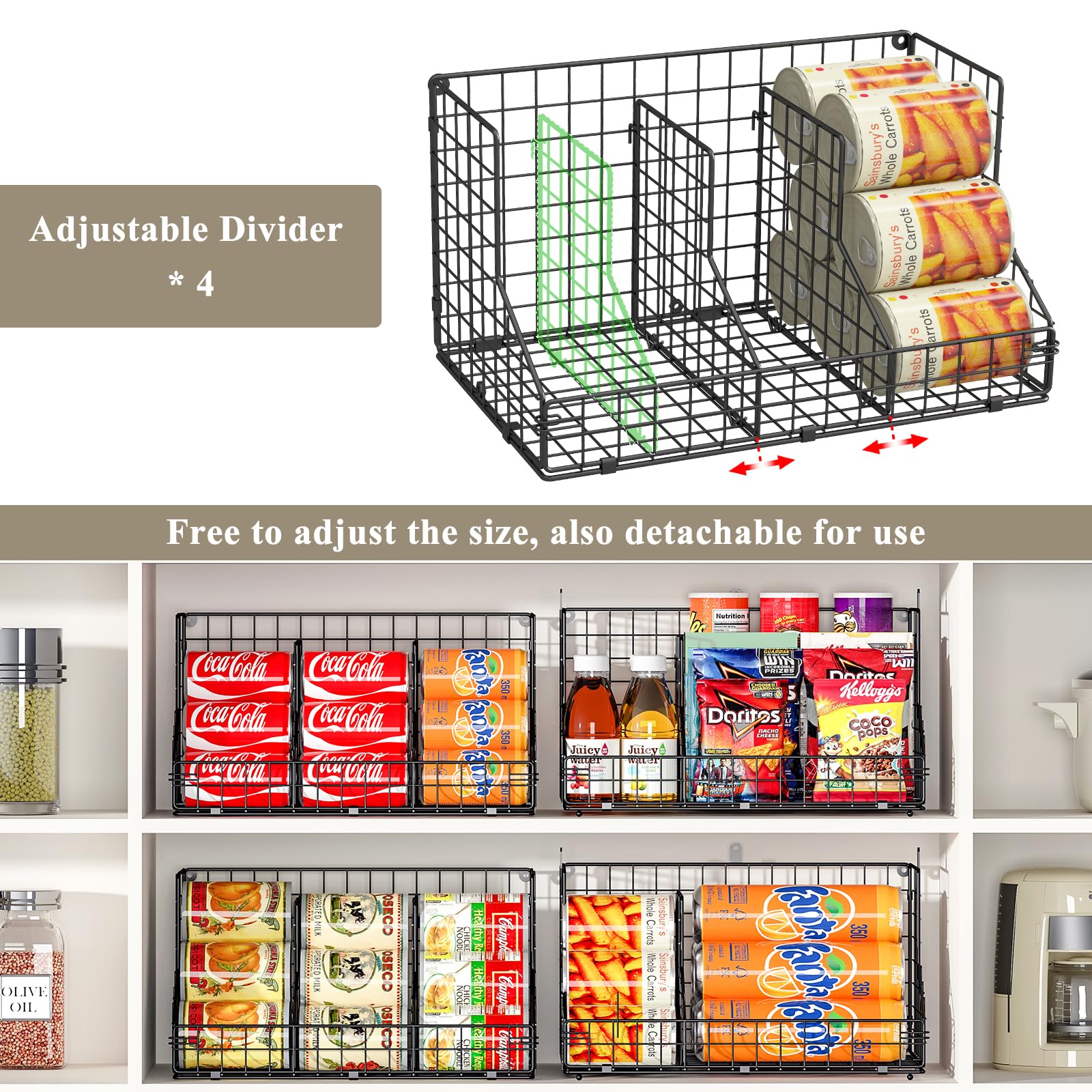 X-cosrack Fresh Egg Holder Countertop, 3 Tier Egg Rack with 4 Dividers to Separate Eggs for A Week, Stackable Wire Baskets for Storing Fresh Eggs, Large Egg Dispenser for Countertop/Wall-Mounted