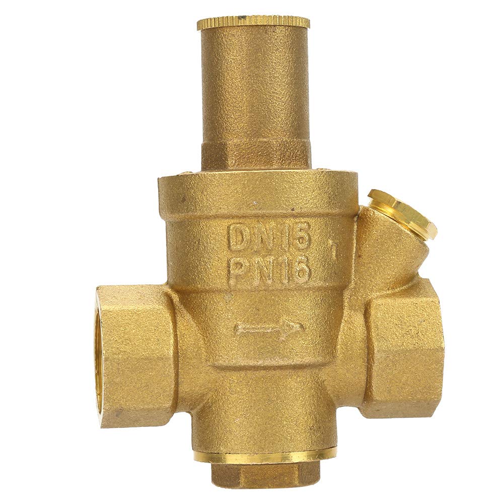 Pressure Regulator Valve Water Pressure Reducing Valve DN15 1/2" Adjustable Brass Water Pressure Regulator Valve Thread 1.6mpa Max. Pressure for druckminderer 1/2 wasser druckminderer wasser