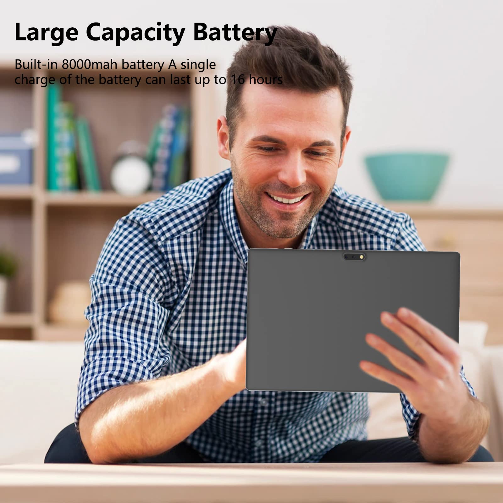 Tablet 10 Inch Android 11 Tablets With Case, 2GB RAM+32GB ROM+512GB Expand,6000mah Battery, Quad-Core Processor Tableta, 8MP Dual Camera WiFi 10.1'' IPS HD Touch Screen Incloud Case Screen Flim Stylus
