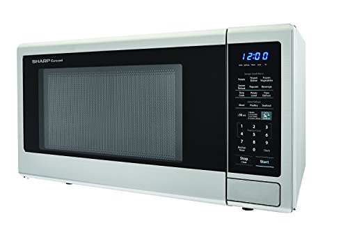 SHARP Stainless Steel Carousel Cu. Ft. 1100W Countertop Microwave Oven (ISTA 6 Packaging), 1.8 Cubic Foot, 1100 Watts