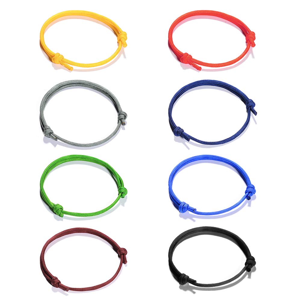 VU100 Friendship Braided Woven Bracelets Gifts for Women Men Best Friends Handmade String Rope Boho Relationship Bracelets Birthday Gifts (8 PCS)