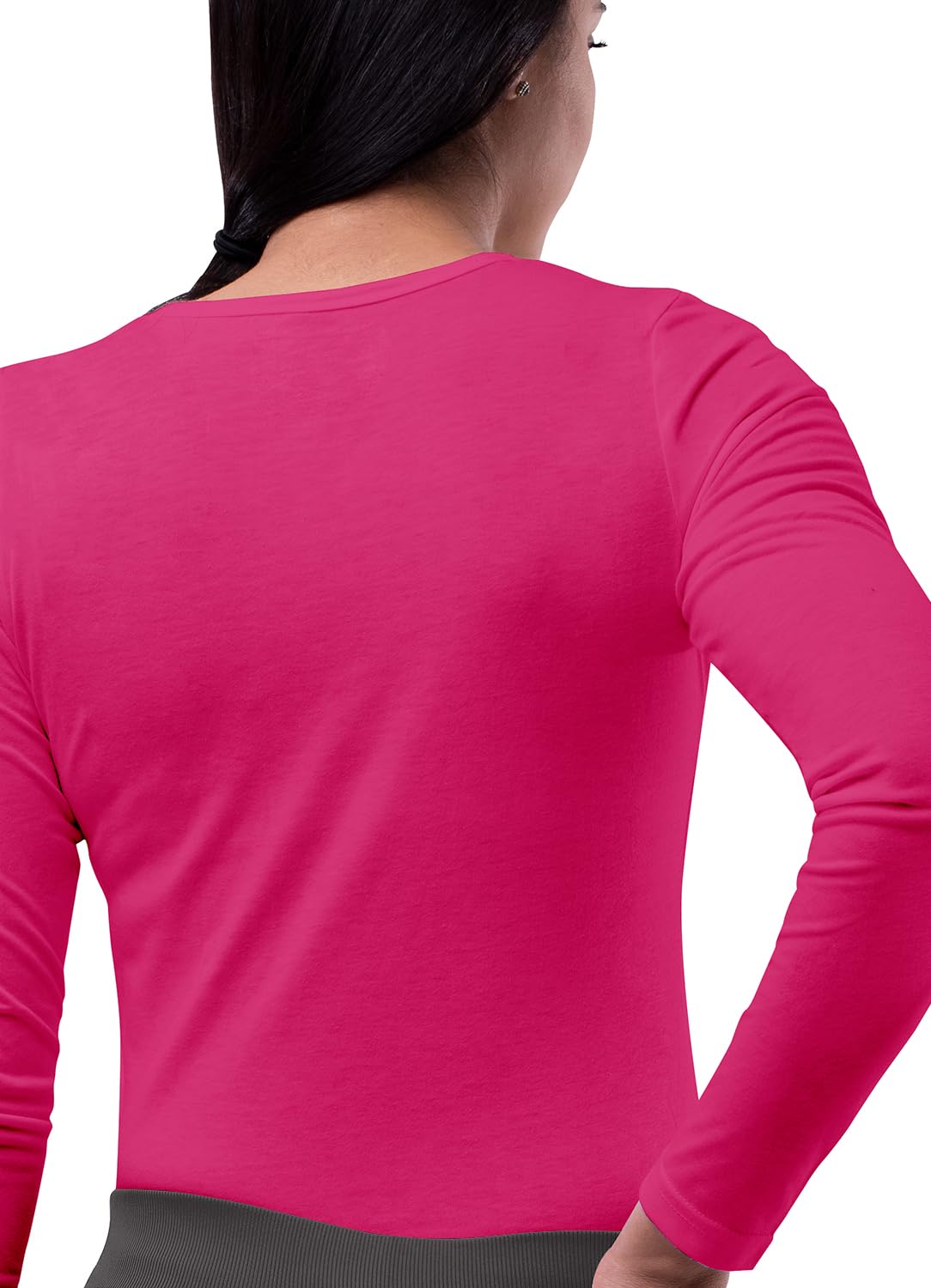 Sivvan Scrubs for Women - Long Sleeve Comfort Underscrub Tee - S8500 - Fuchsia - S