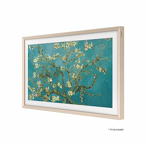 SAMSUNG 75” The Frame TV Customizable Bezel, Magnetic, Quick and Easy Installation, VG-SCFC75SGMZA, 2023, Sand Gold Metal