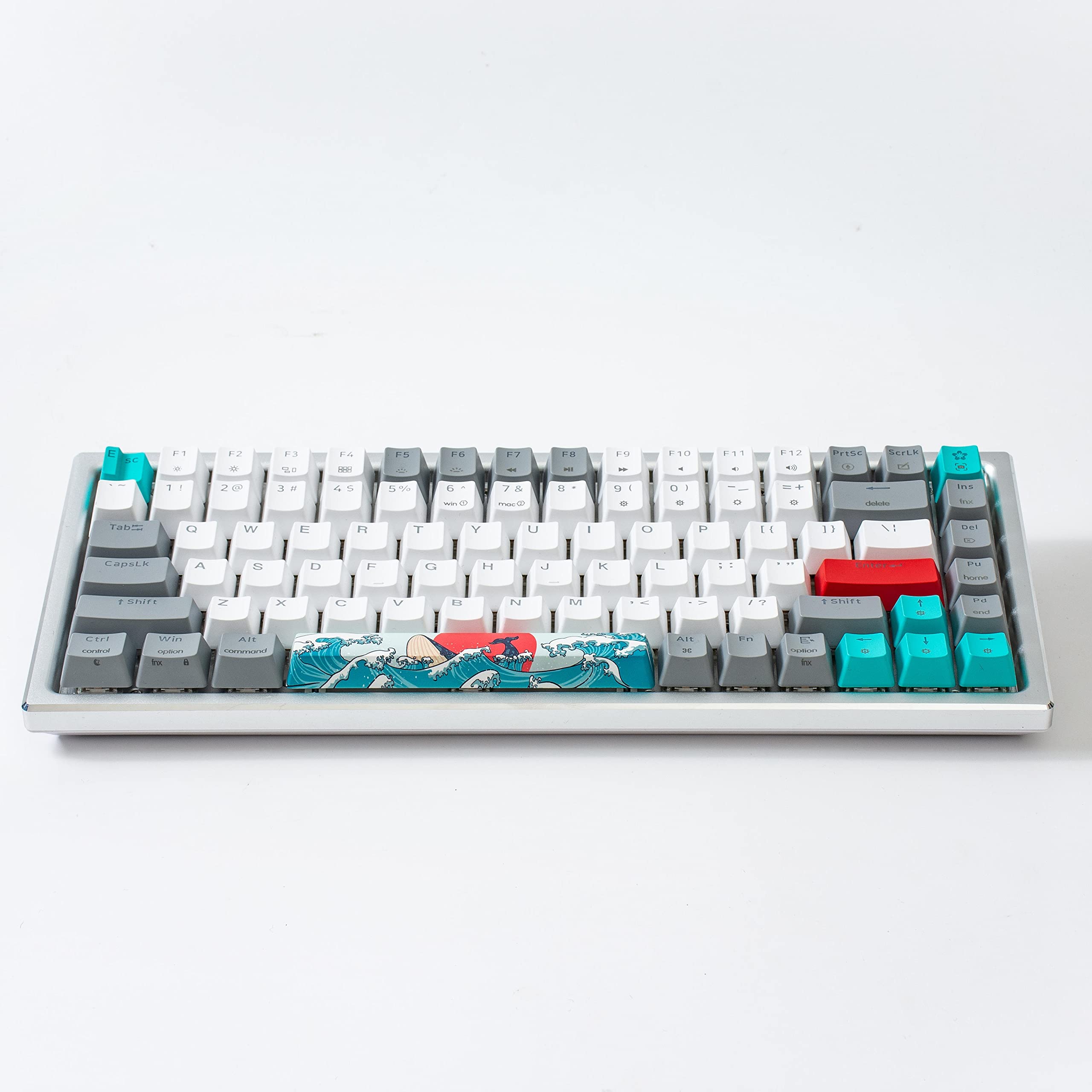 YUNZII AK84 84-Key Hot-Swappable Gaming Mechanical Keyboard with Double Shot PBT Keycaps, RGB, Aluminum Frame for Mac Windows (Gateron Yellow Switch, Silver)