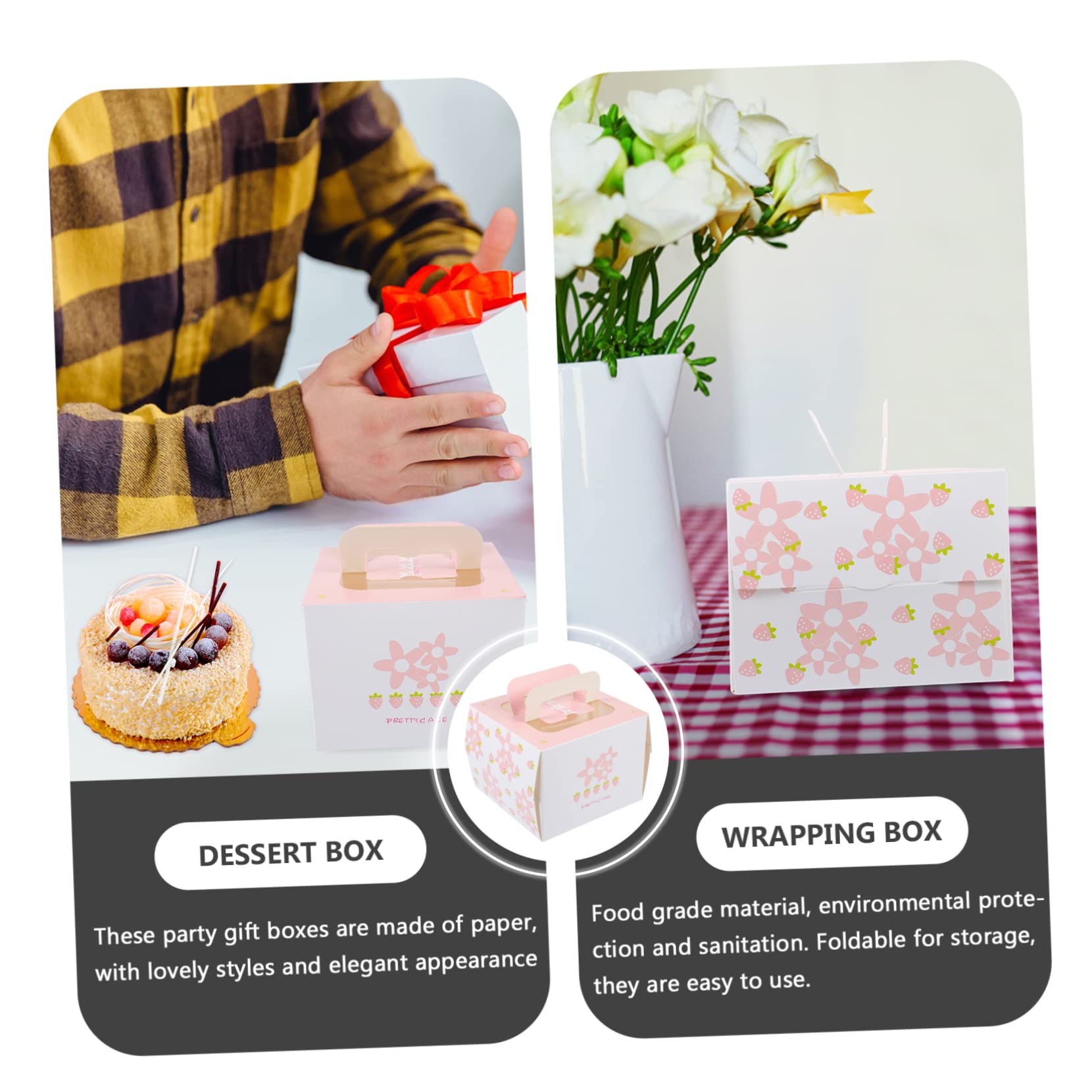 SOLUSTRE 10pcs Box portable cake box cupcake container cake slice cupcake carrier muffin single container clear cake containers bakery containers plastic containers Donut baby Paper pastry