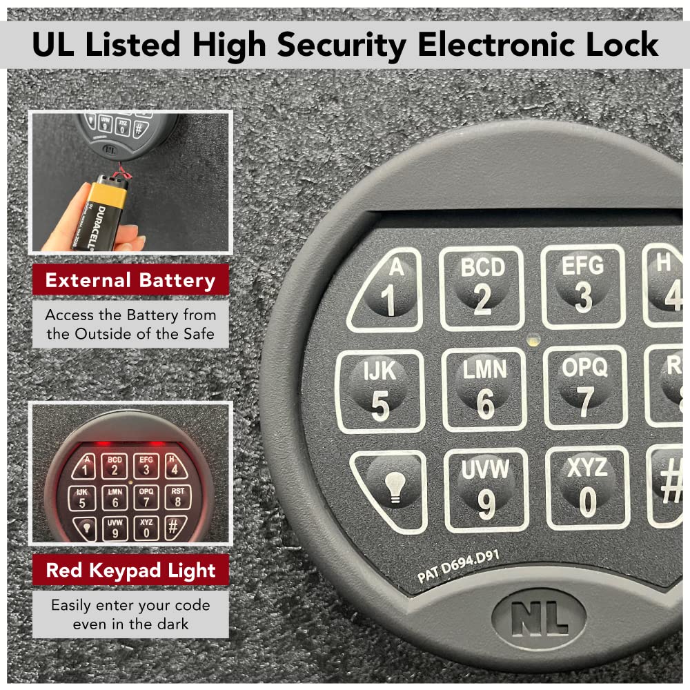 Stealth Essential Gun Safe EGS28 Special Edition FLAG Safe 28 Gun Capacity with 30 Minute Fire Protection California DOJ Approved Black