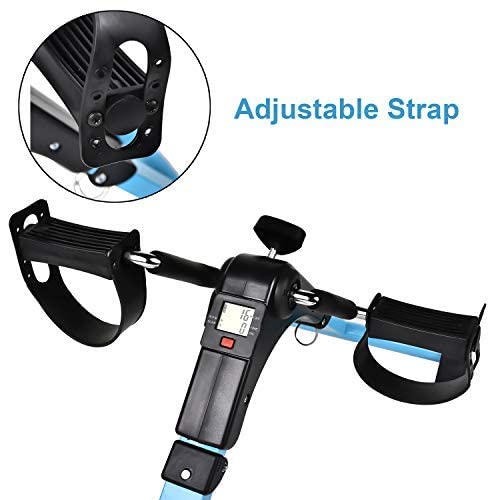 Under Desk Bike Pedal Exerciser, Foldable Mini Exercise Bike, Peddler Exerciser for Arms and Legs