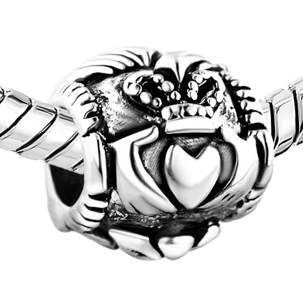 ShinyCharm Irish Claddagh Best Friend Friendship Beads for Charm Bracelets