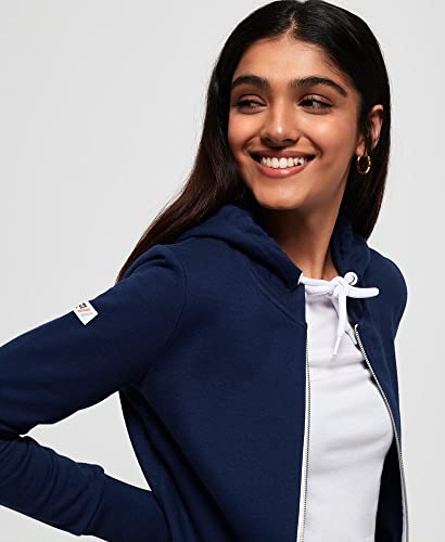 Superdry Womens La Athletic Zip Hoodie City Navy Size 6