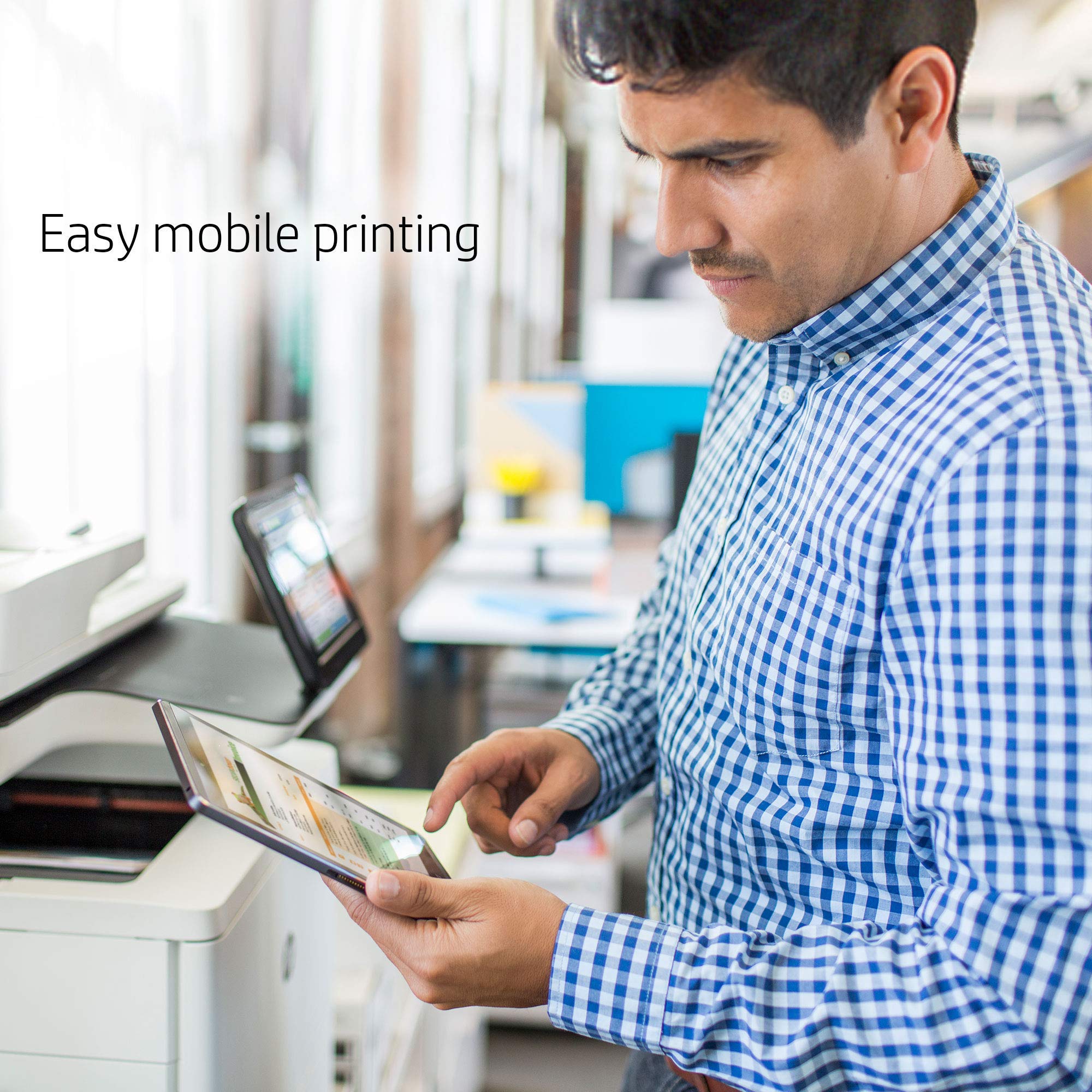 Renewed HP Color LaserJet Enterprise MFP M577c print copy scan fax B5L54A Advanced workflow features USB Network duplex With 90 Days Warranty