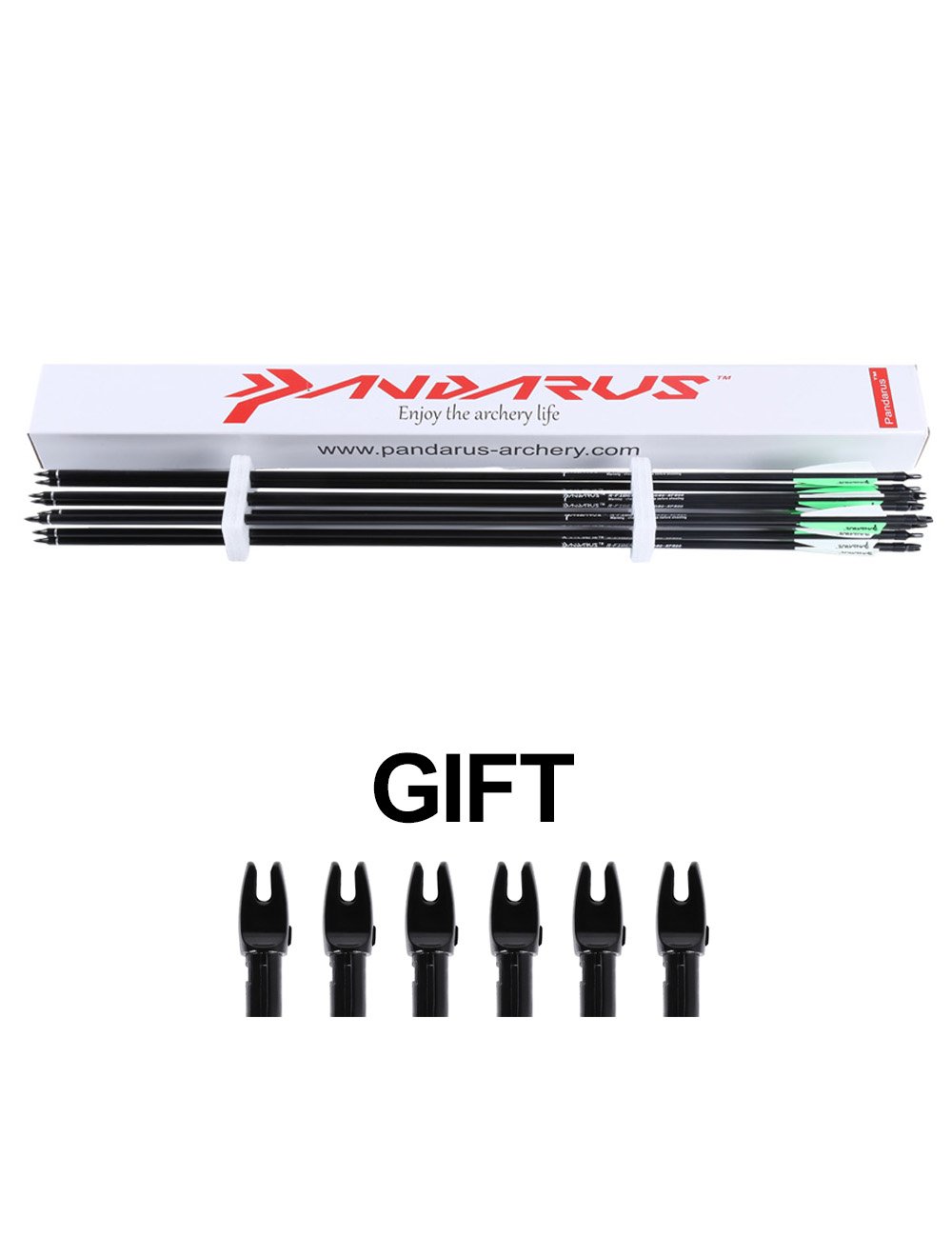PANDARUS Archery 30inch 8mm Fiberglass Hunting Practice Arrows with Replaceable Arrowhead Spine 500 for Recure and Compound Bow Target