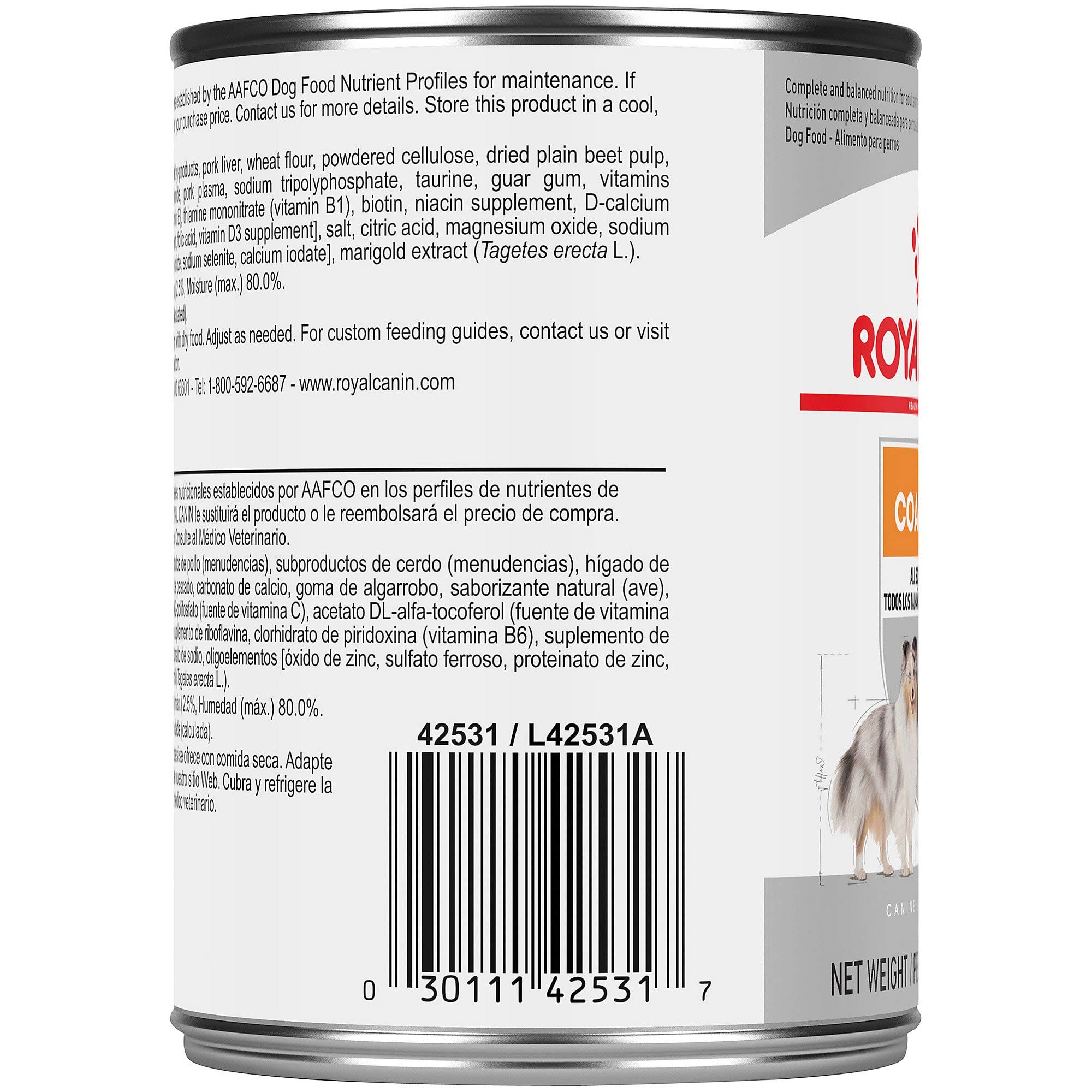 Royal Canin Coat Care Wet Dog Food, 13.5 oz cans 12-count