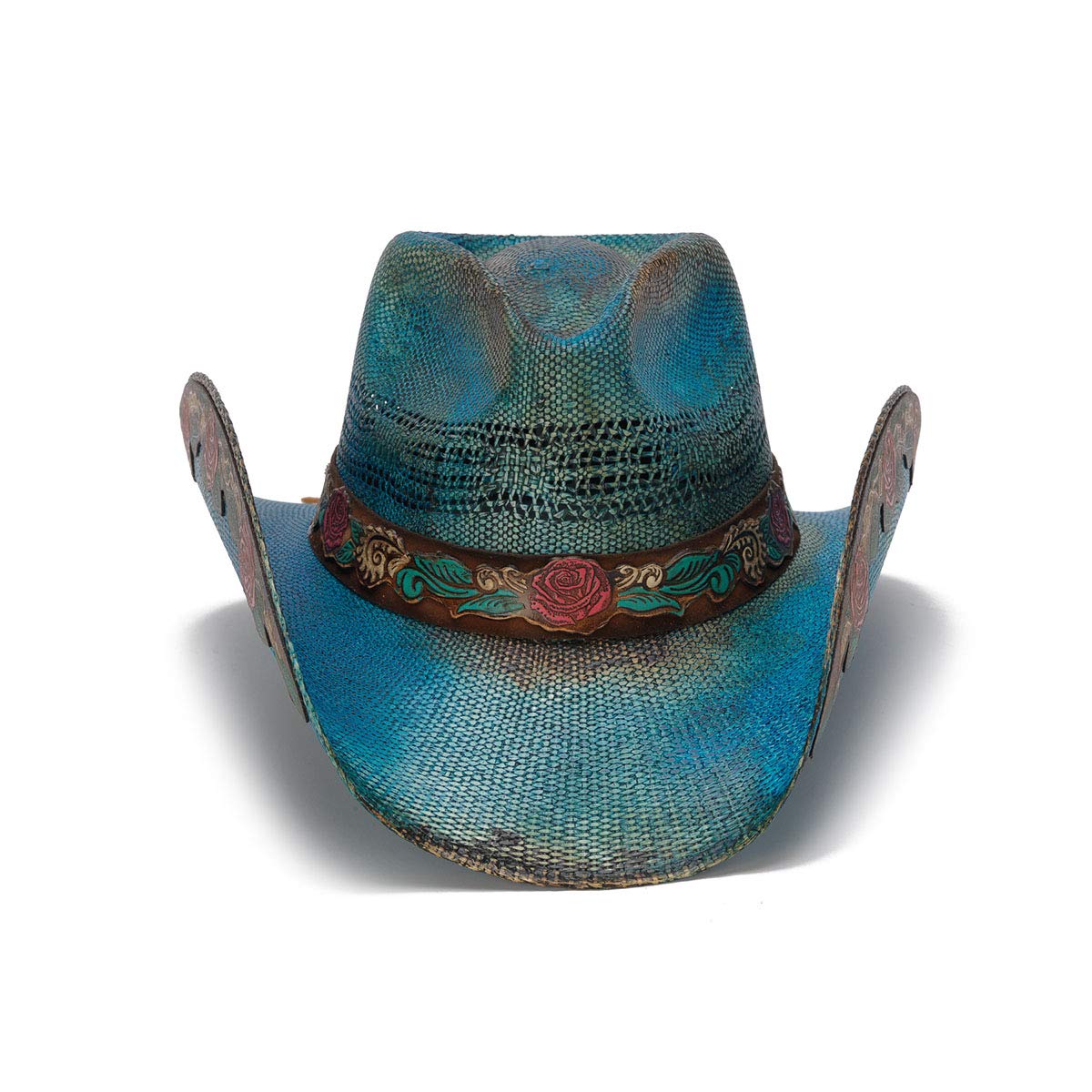 Stampede Hats Women's Love Story Rose Straw Western Hat M Blue
