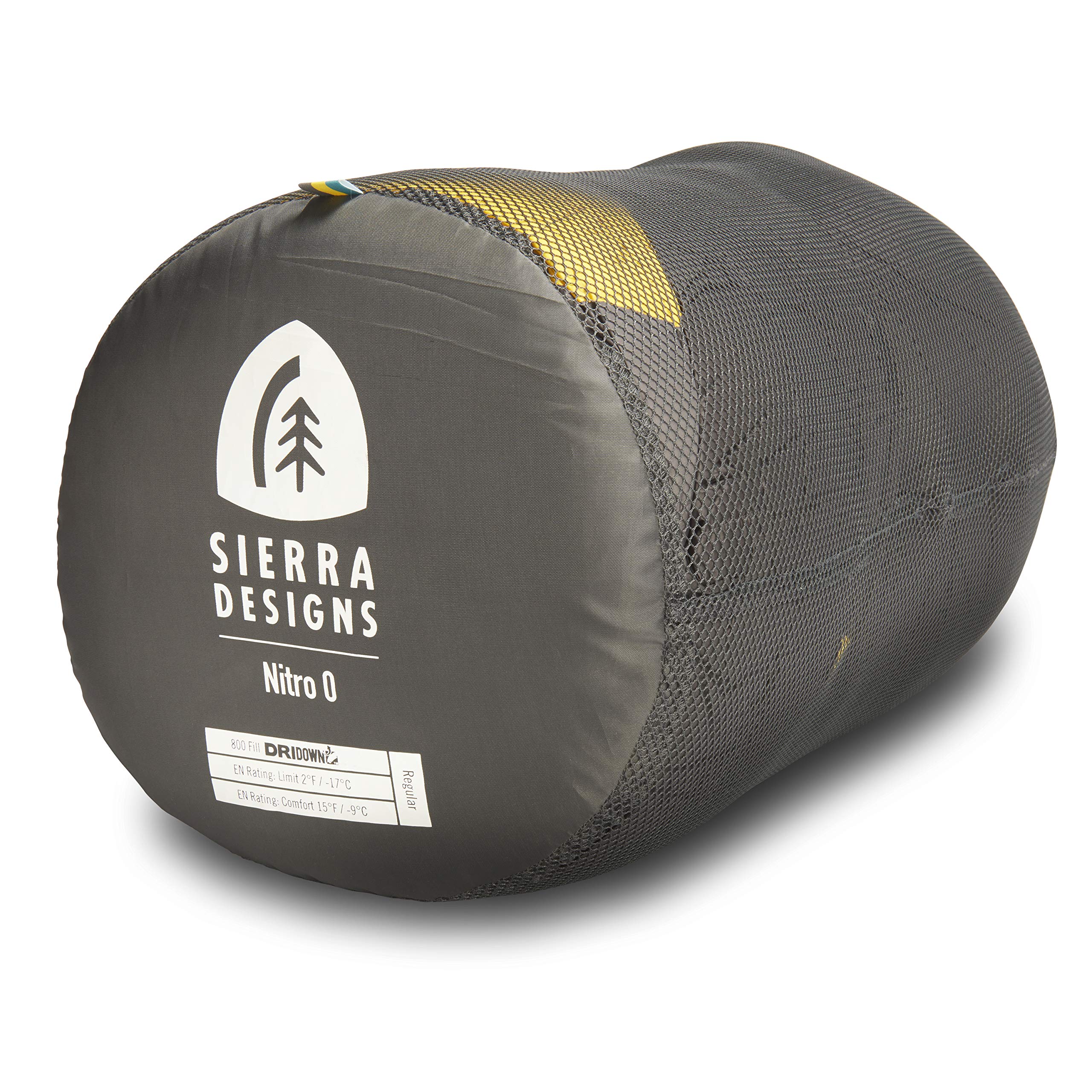 Sierra Designs Nitro 0 Degree 800 Fill DriDown Sleeping Bag - Ultralight Down Sleeping Bag for Backpacking and Camping - Women