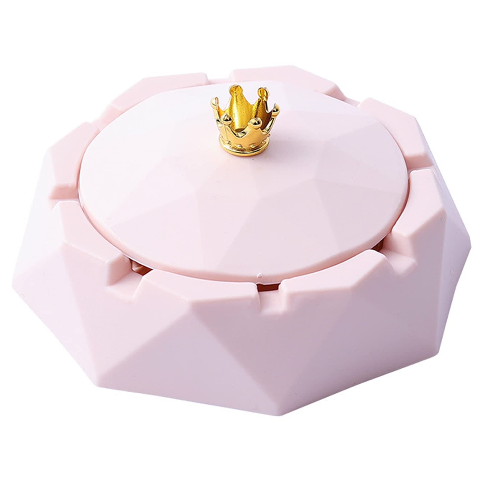 Stainless Steel Ashtray with Lids, Windproof, Cigarettes Ashtray for Indoor or Outdoor Use, Ash Holder for Smokers, Desktop Smoking-Ash Tray for Home Office Decoration Pink