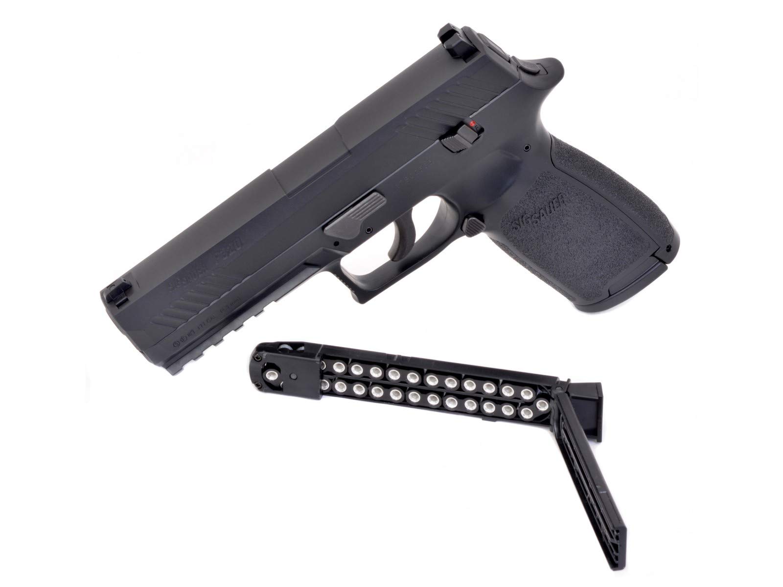 SIG SAUER P320 CO2 Semi-Auto Chambered in .177 Caliber, 12 Gram, 30 Round Blowback Next-Generation Pellet Gun Air Pistol, Black