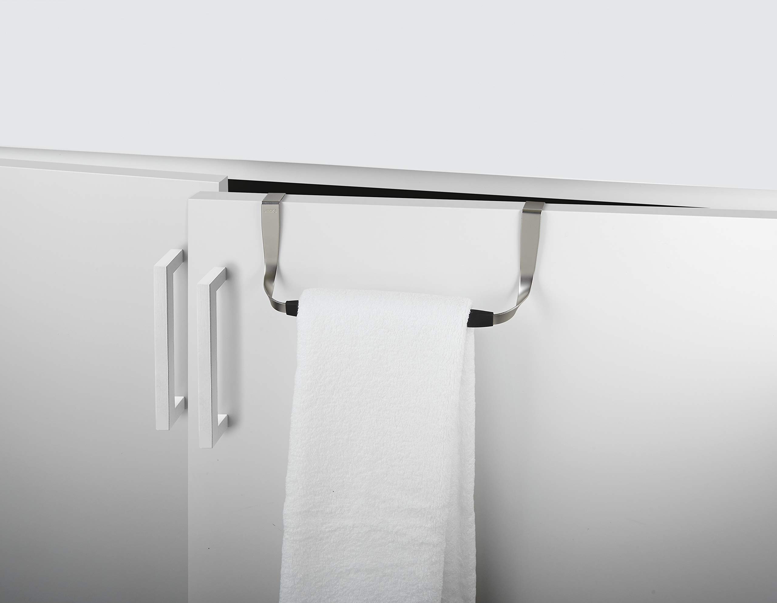 Umbra 1013885-047 Schnook Over The Cabinet Towel Rack, Black/Nickel,3" Height