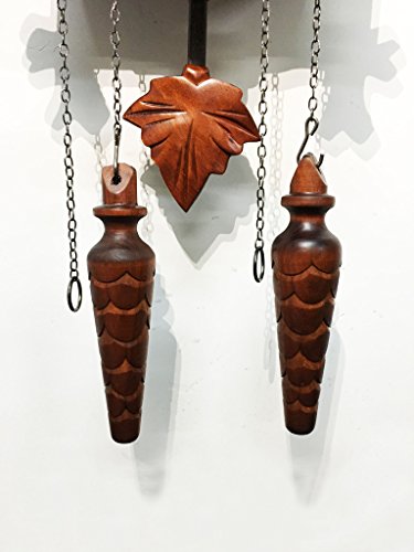 Rylai Cuckoo Clock Vintage Large Wooden Wall Clock Handcrafted 13x9.5 Inch Green