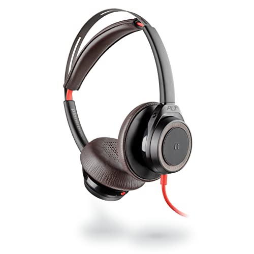 Poly (Plantronics + Polycom) Blackwire 7225 Wired USB-A Headset (Plantronics) - Black - Dual-Ear (Stereo) Computer Headset - Connect to PC/Mac via USB-A - Active Noise Canceling