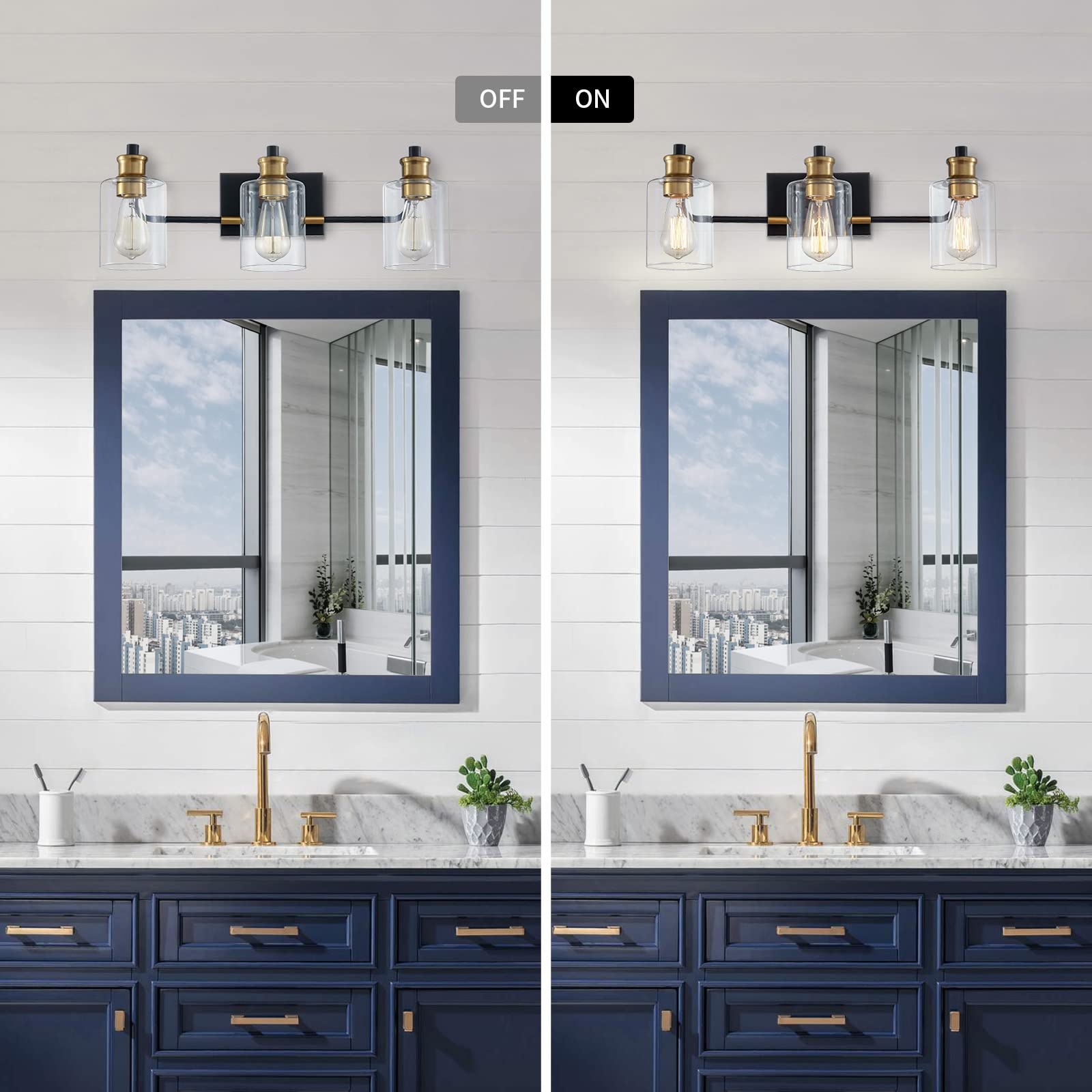 SamYUIR Bathroom Vanity lights Bathroom Light Fixture for Bathroom Wall Sconces Bathroom Light Fixtures Bathroom Lights Over Mirror Bathroom Vanity Light Vanity Lighting Fixtures