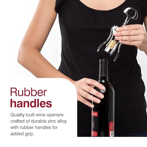 Zyliss Stainless Corkscrew & Bottle Opener - Wine Corkscrew & Beer Bottle Opener with Rubber Handles - Dishwasher-Safe Kitchen Tool & Gadget