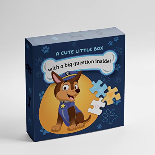 XOXOKristen Ring Bearer Gift Proposal, Will you be our Ring Bearer Blue Jigsaw Puzzle, Cute Puzzle in a Box for Ring Bearer Proposal, Ring Boy, Junior Groomsman Proposal