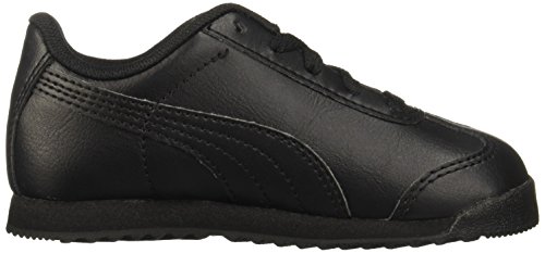 PUMA unisex child Roma Basic Sneaker, Black/Black, 10 Toddler US