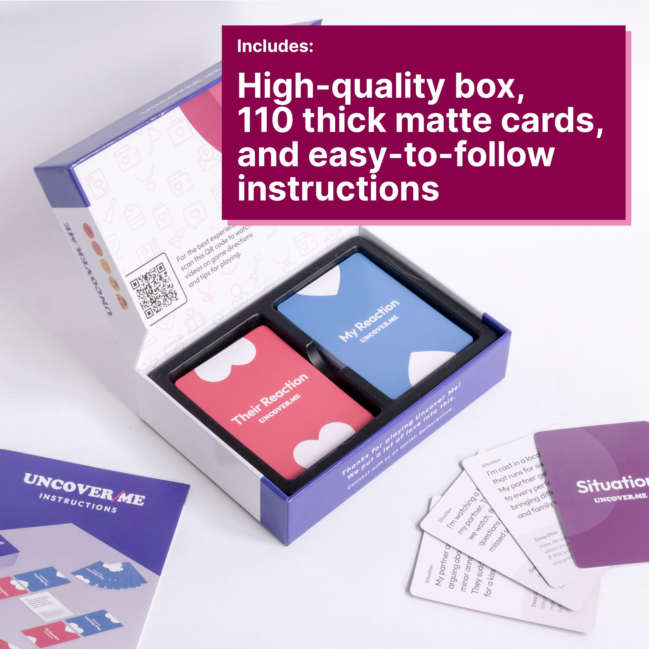Reviive Uncover Me: Interactive Adult Card Game for Couples and Friends, Date Night Party Game, Communication and Conversation Starter