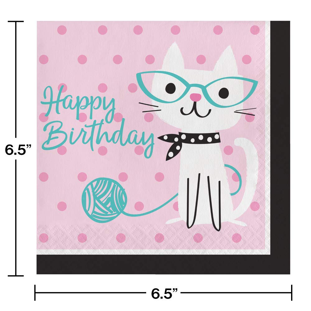 Purr-fect Cat Birthday Party Supplies Kit
