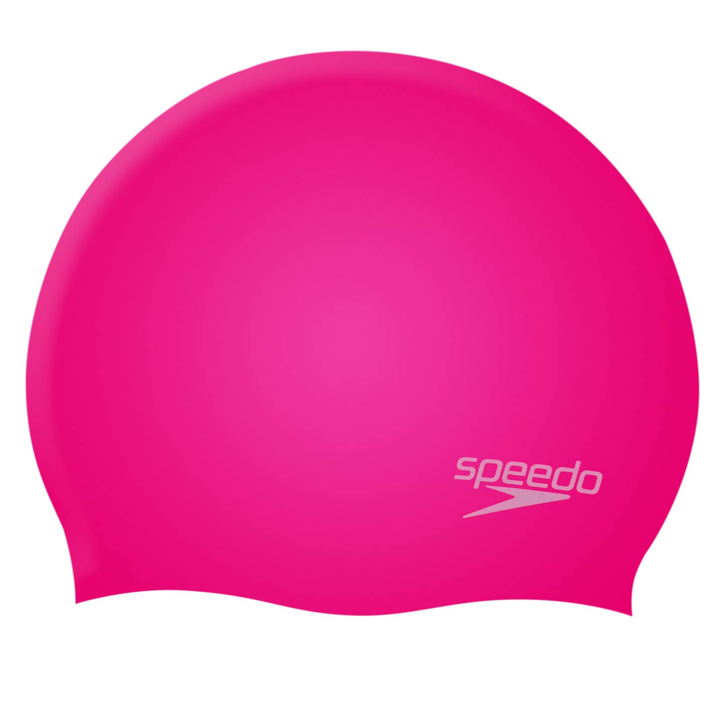 Speedo Unisex-Youth Plain Moulded Silicone Junior Swimming Caps, Cherry Pink/Blush, One Size