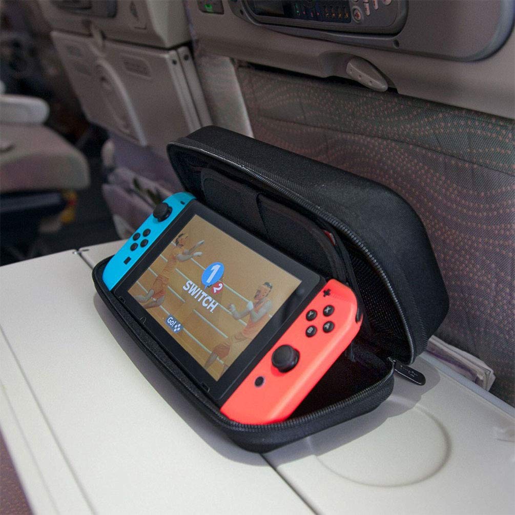 VANJUNN Portable Hard Shell Case for Nintendo Switch, Switch Bag Carrying Case with 20 Game Slots and Travel Storage Pouch