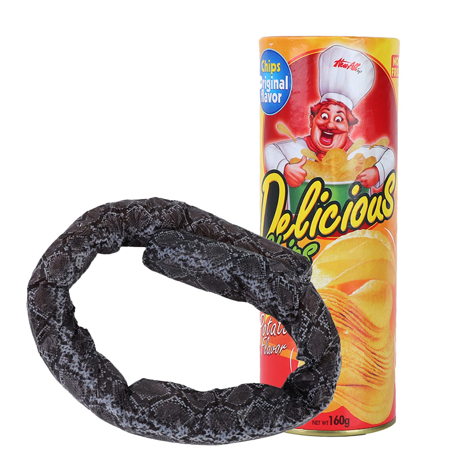 PUNELE Prank Chips Snake in 21 × 8 × 8 Deceptive Toys Funny Fries Spring Snake Toy Prank Props Party Decoration