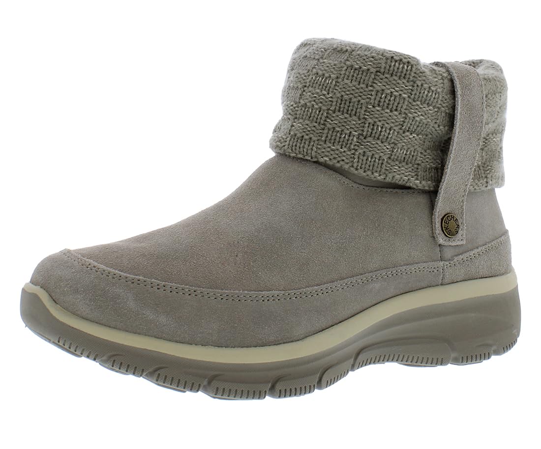 Skechers Women's Relaxed Fit Easy Going - Upgraded Heights Boots, Taupe, 9.5