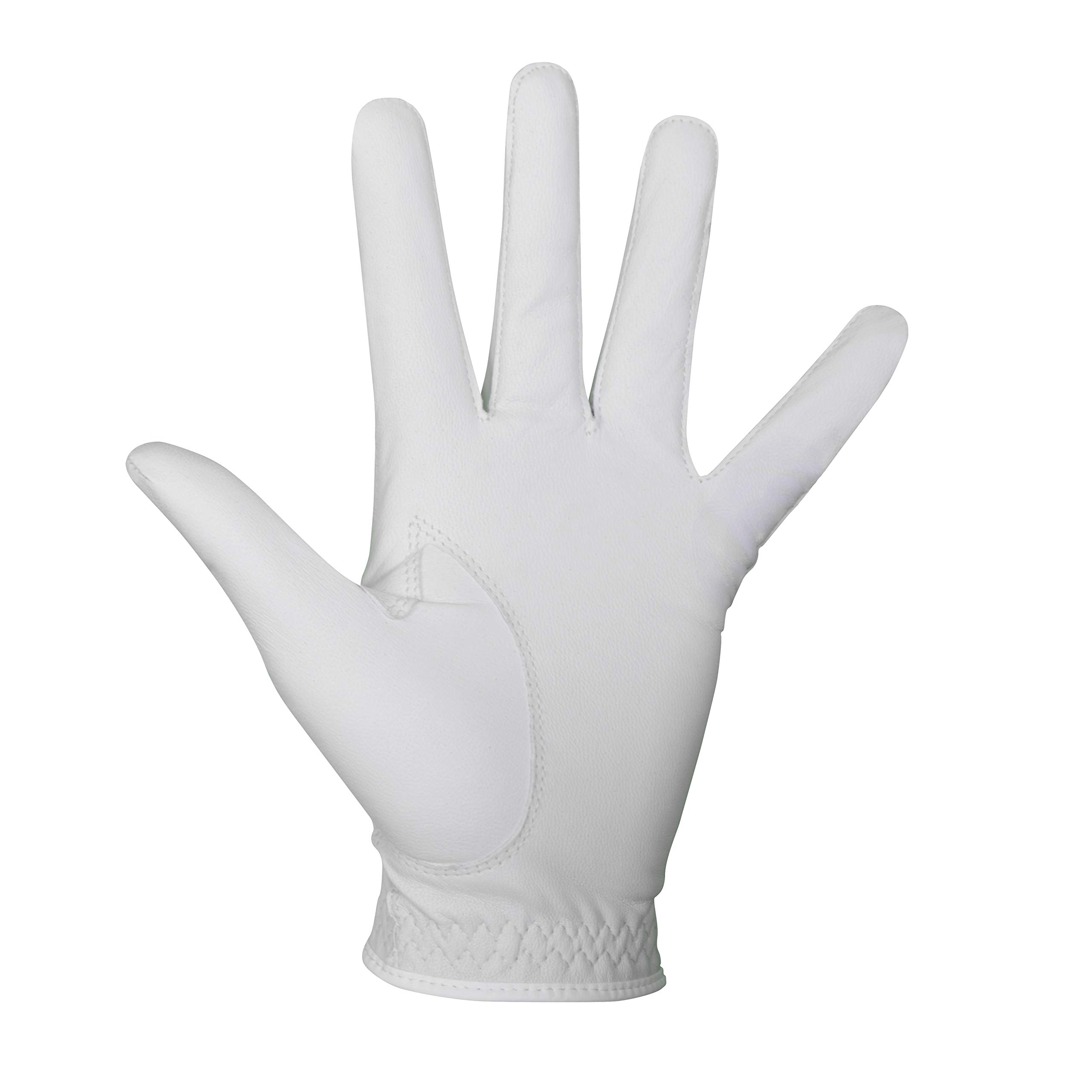 SIMPLE SYMBOL Men's Cabretta Golf Glove Two Pack (White, XL, Left)