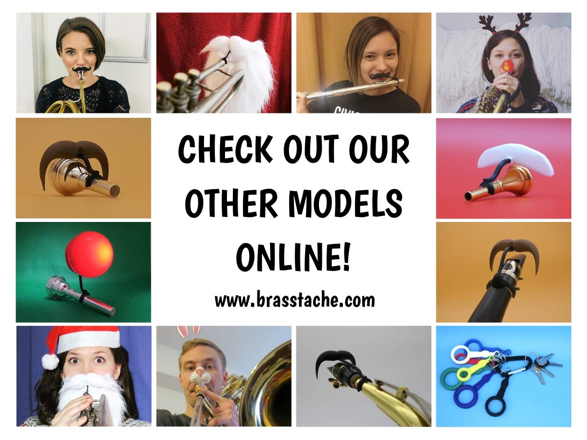 Sax-stache - Clip-on Mustache for Saxophone (Alto)