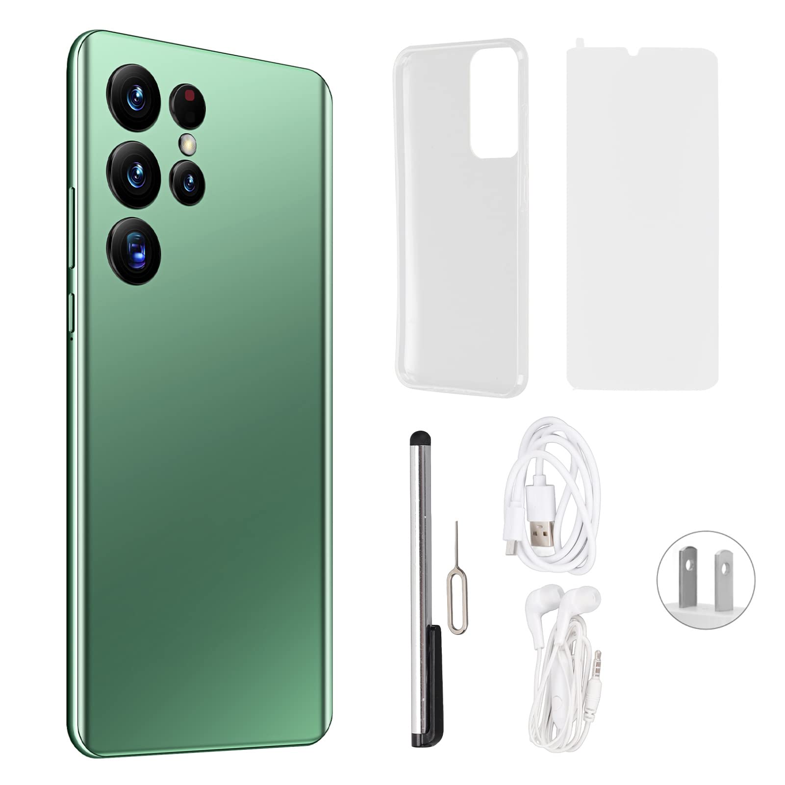 PUSOKEI S22 Ultra 6.6 Inch HD Screen Unlocked Cellular Phone, Green, 16GB Memory Storage Capacity