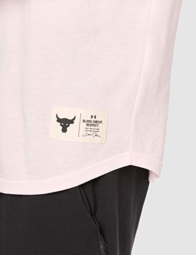 Under Armour Men's Project Rock BSR Long Sleeve Shirt (Rosewater/Black - 643, Medium)