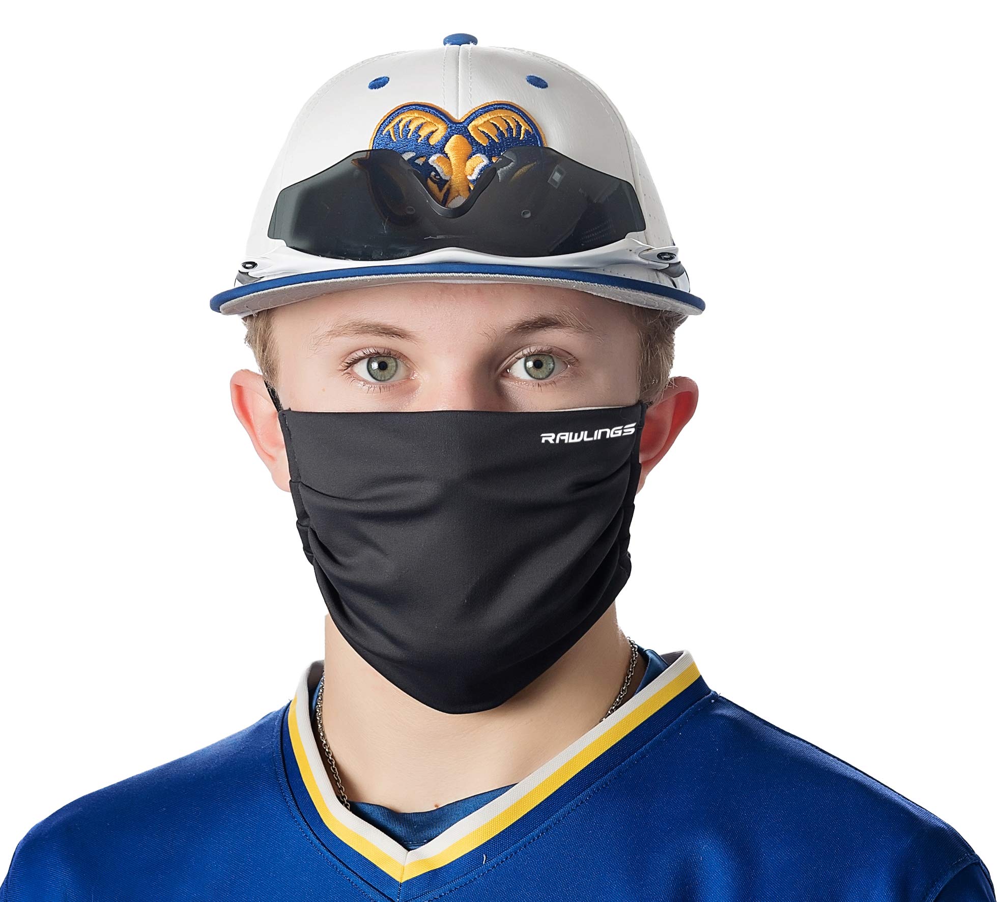 Rawlings | Sports Performance Face Mask | Youth/Small | Head Strap | Black