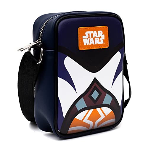 Star Wars Bag and Wallet Combo, Star Wars Ahsoka Tano Character Close Up Blue, Vegan Leather