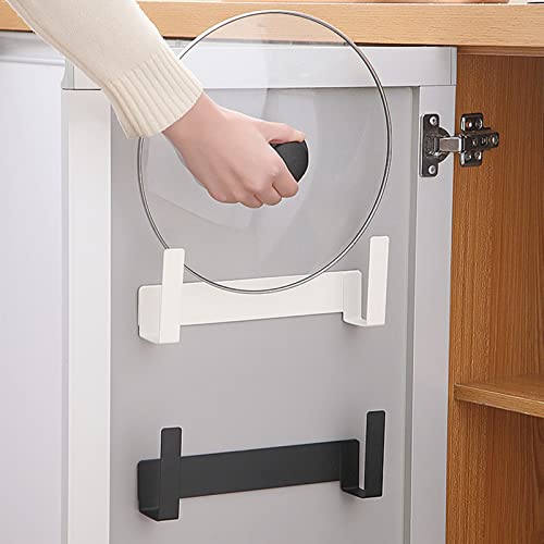 SEYFI Kitchen Shelves,Wall-Mounted Spoon Rest, Carbon Steel Lid Rack, Cutting Boards Stand, Multifunctional Kitchen Counter Bakeware Pot Lid Holder Organizer