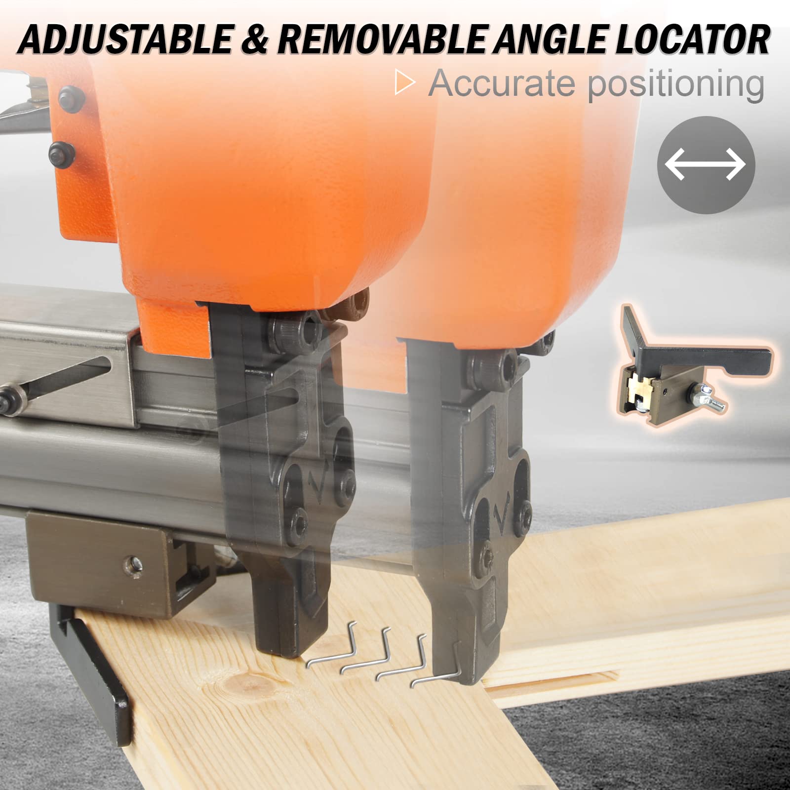 KAMSIN #V1015 30 Gauge Pneumatic Picture Frame Nailer, 13/32β(10.3mm) Crown V Nailer, 5/16'' to 19/32'' (7-15mm) Leg Length V-nails Tacker V Nails Gun For Picture Frames